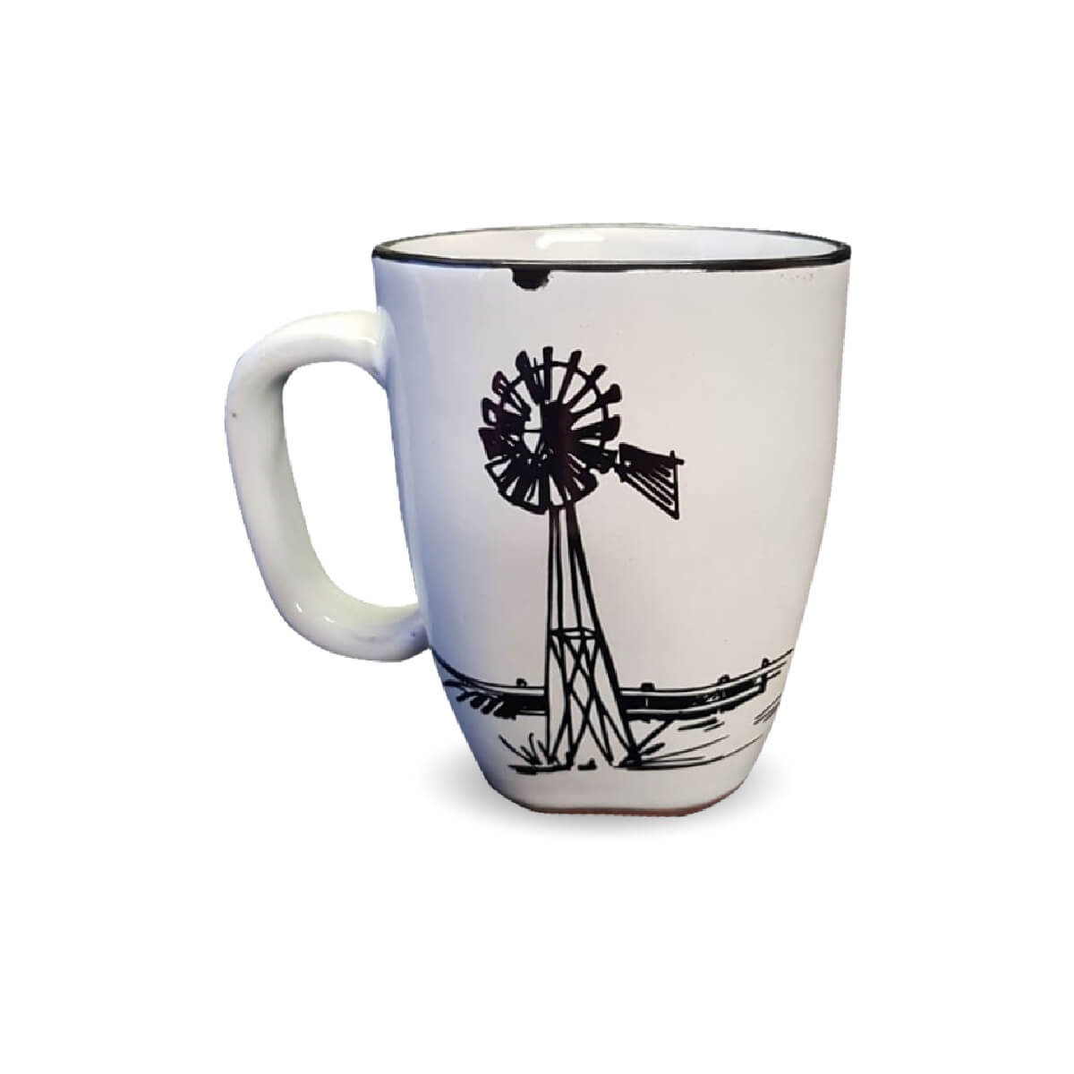 Modern Square Mug - Sandstorm & Country Style | Argilla Pottery