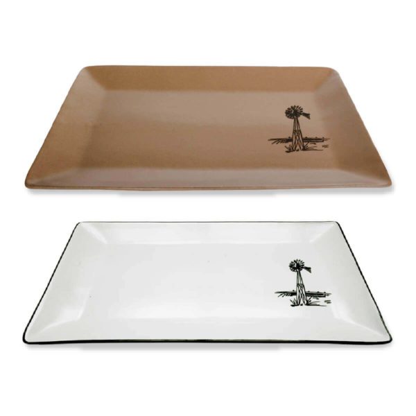 Rectangular Serving Platter - Sandstorm & Country Style | Argilla Pottery