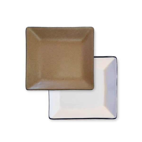 Small Square Plate - Sandstorm & Country Style | Argilla Pottery