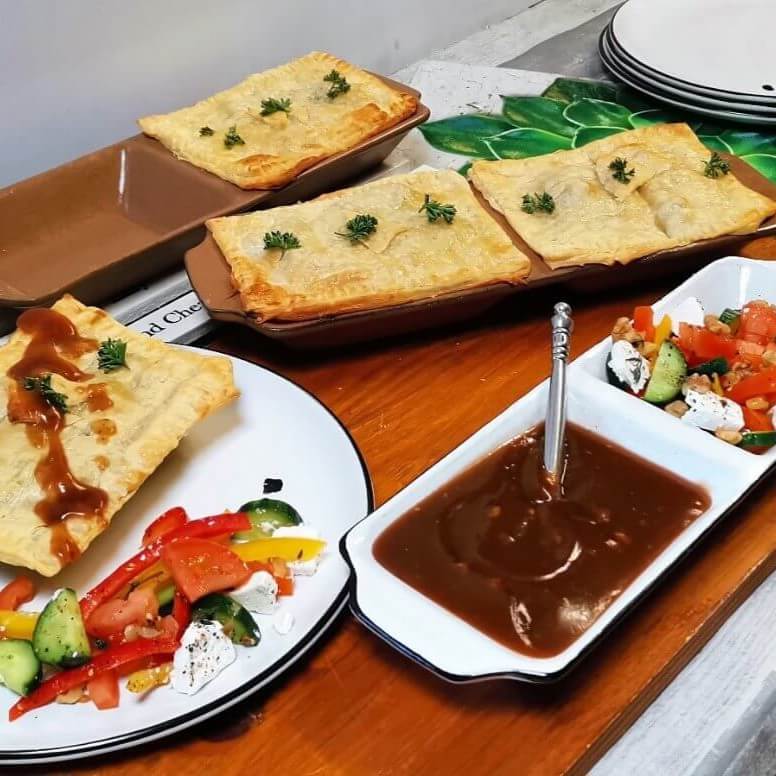 Small Server Divider - Two Compartment Serving Bowl | Argilla Pottery