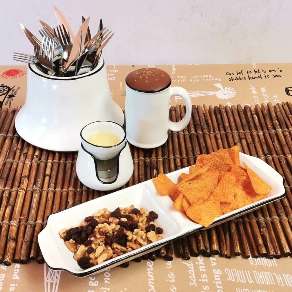 Small Server Divider - Two Compartment Serving Bowl | Argilla Pottery