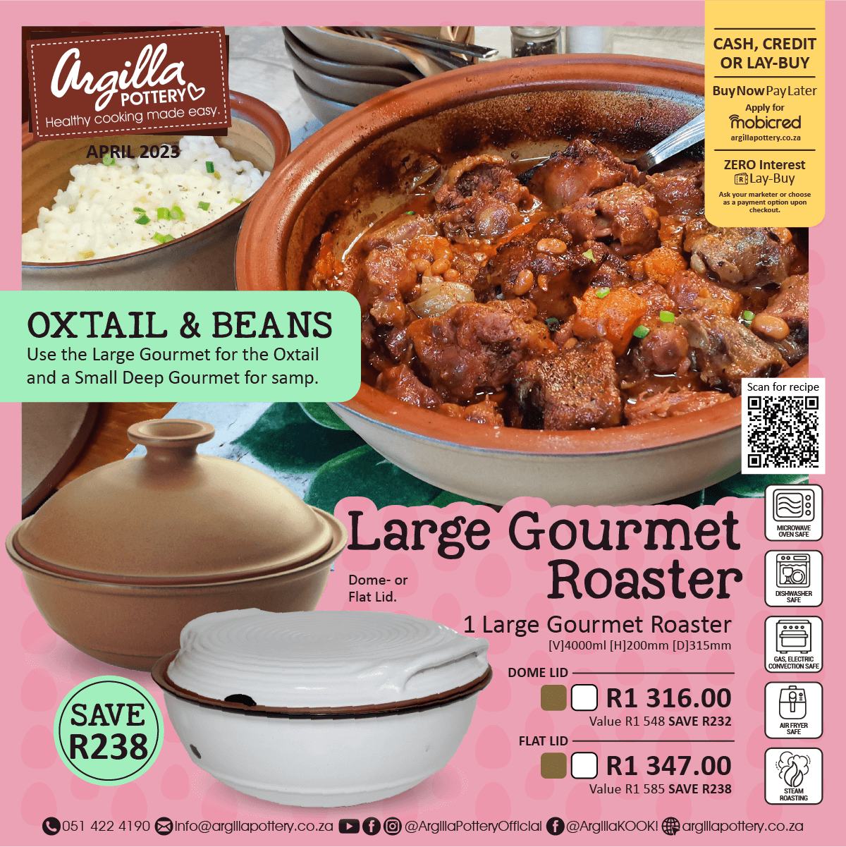 Oxtail and Beans - Argilla Pottery Online Shop